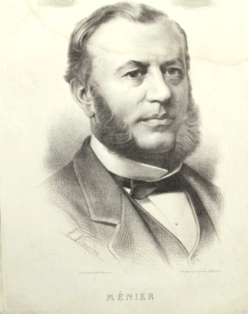 CHOCOLAT MENIER PORTRAIT D'emile -Justin- Menier Signe A Neraudau 37 Cm ...