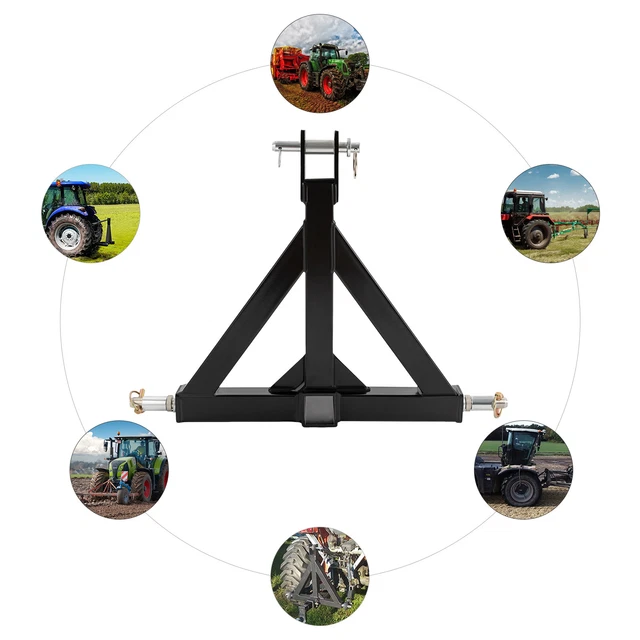 3 POINT LINKAGE TOW HITCH - Compact Tractor Mounted Towing Cat 1 ...