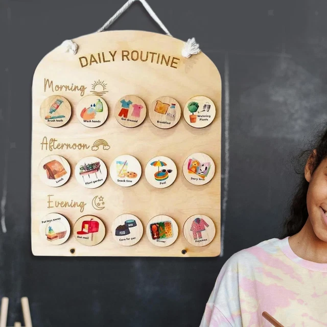 DAILY ROUTINE CHART for Kids Visual Perception Develop Imaginative ...