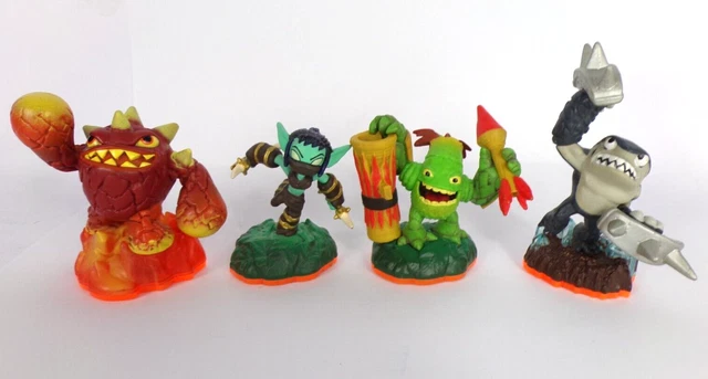 4 FIGURAS SKYLANDERS Giants: Terrafin/Eruptor/Stealth Elf/Zook EUR 13 ...