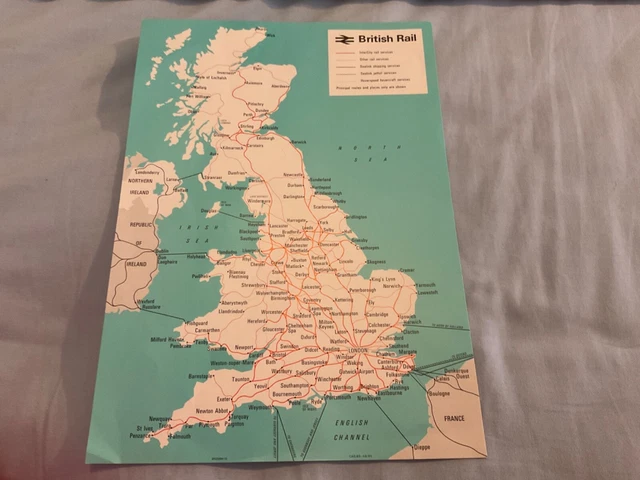 BRITISH RAIL A4 paper route map £2.99 - PicClick UK