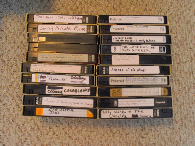LOT OF 20 VHS Tapes with Recorded Movies and TV Shows EUR 10,10 ...