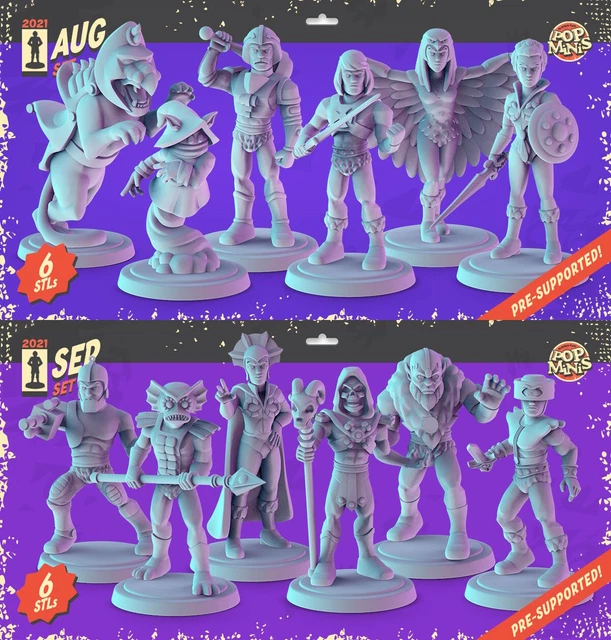 HE-MAN MASTERS OF Universe & Villains Miniature DND D&D Pathfinder ...
