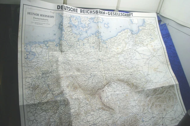 OUTLINE MAP OF Deutsche Reichsbahn 1930 (EE223) Faksimile Railway ...