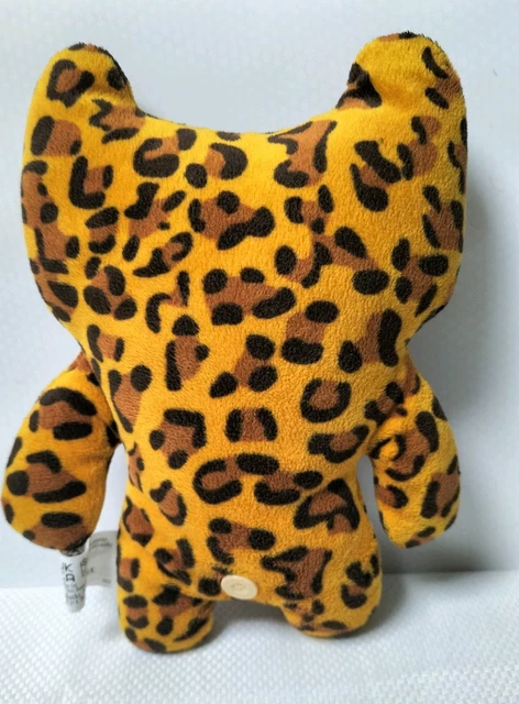 FUGGLER INDECISIVE MONSTER Leopard Print Plush Button Eyes Funny ugly ...
