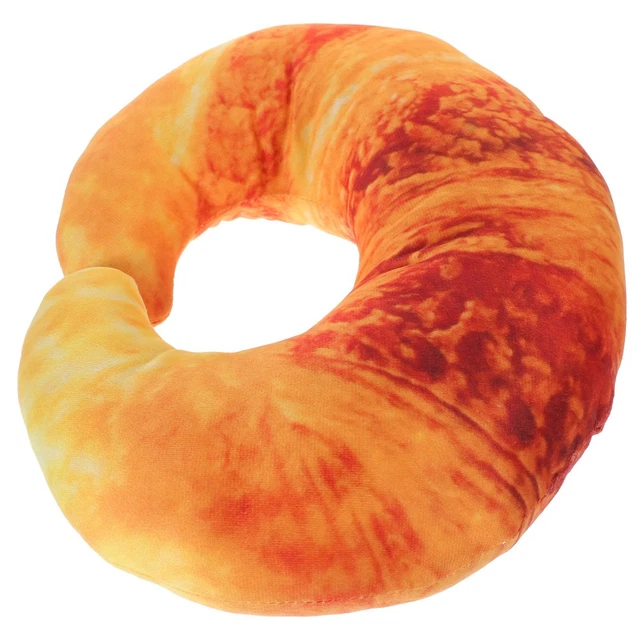 CARTOON CUSHION CREATIVE Simulation of Bread Pillows Croissant Head ...