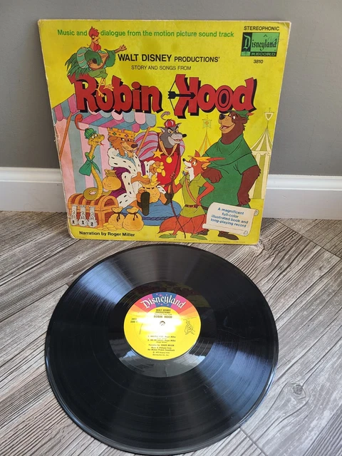 WALT DISNEY STORY And Songs From Robin Hood Disneyland Records LP 3810 ...