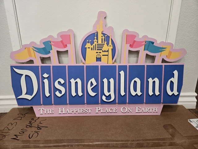**NEW** DISNEYLAND SIGN Marquee DISNEY PARKS Exclusive Wall Art. £279. ...