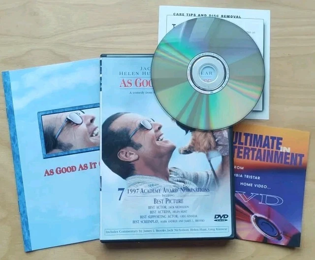 AS GOOD AS It Gets (DVD, 1998, Wide/Full Screen) Nicholson, Hunt ...