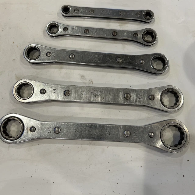 SNAP ON 5PC Ratcheting Box End Wrench Set 1/4” To 7/8” $154.58 ...