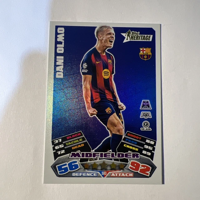 DANI OLMO HERITAGE Match Attax 25/26 Card # 383. NEW £3.63 - PicClick UK