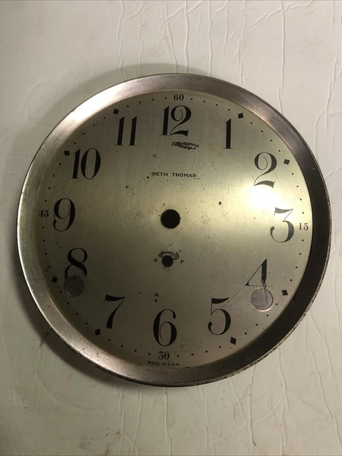 VINTAGE SETH THOMAS Mantle Clock Face PARTS REPAIR £25.82 - PicClick UK