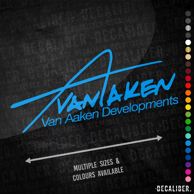 VAN AAKEN DEVELOPMENTS Sticker - Many Colours Sizes - Car Decal Lowered ...