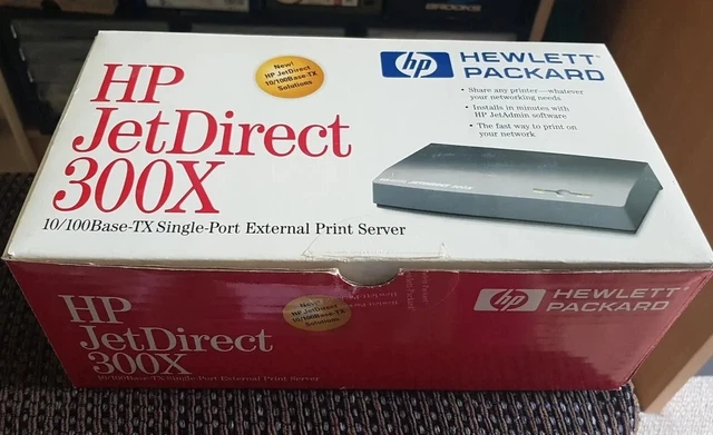 HP JETDIRECT 300X External Print Server 10/100 Base-TX J3263A. Close to ...