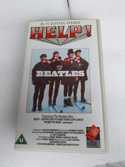THE BEATLES HELP 1965 Film 1989 The Video Collection Vhs Video Tape Uk ...