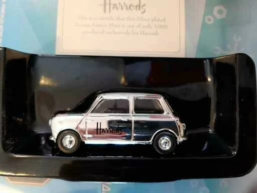 CORGI HARRODS SILVER Plated Austin Mini Limited Edition 3000 Boxed ...