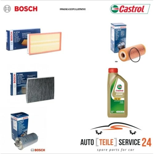 Bosch Kit De 4 Filtre Dinspection 5 Litres Dhuile Moteu Adapté Vw
