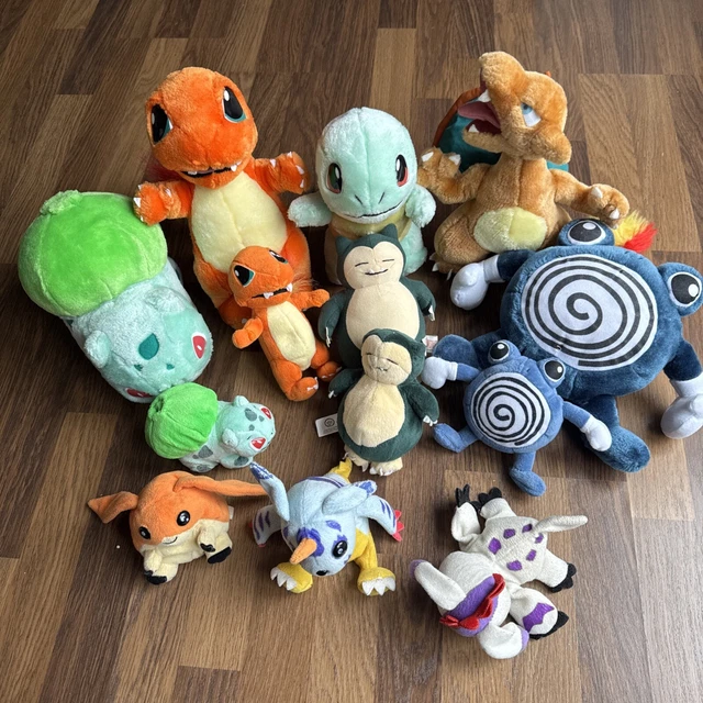 VINTAGE POKÉMON SOFT Toy Plush Bundle Bandai 1999 Snorlax Bulbasaur ...
