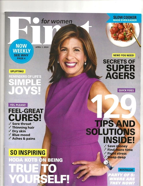 FIRST FOR WOMEN Magazine April 1 2024 Hoda Kotb On The Power Of Being ...