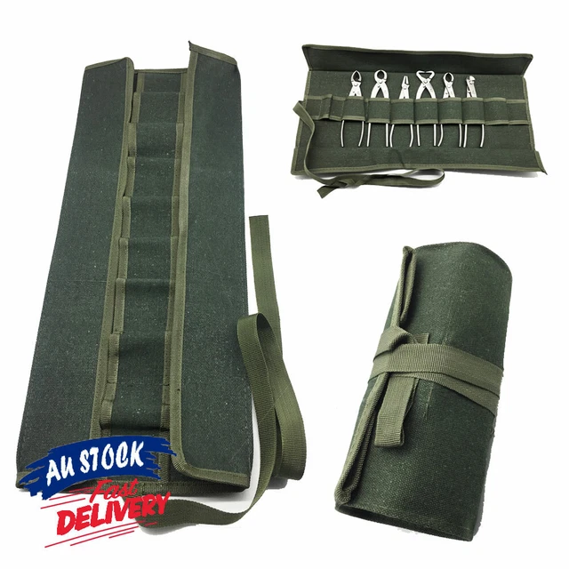 FOLD UP POUCH Roll Spanner Case Bonsai Storage Bag Wrench Tool Canvas ...