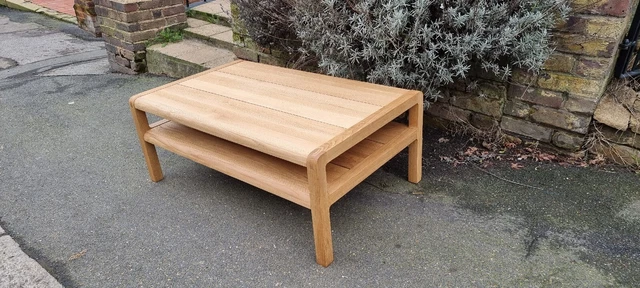HABITAT RADIUS SOLID Oak Coffee Table With One Shelf - Immaculate! £350 ...
