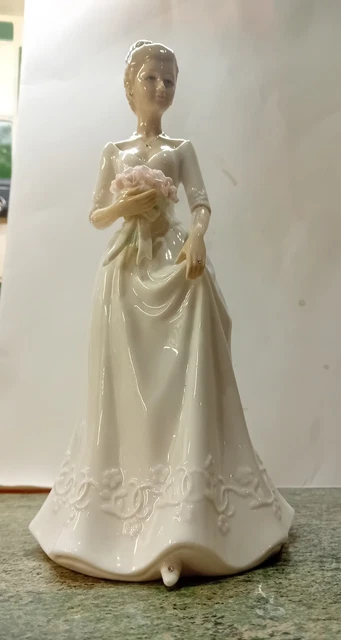 VINTAGE FIGURINE LEONARDO Collection Lady In Wedding Dress Bride £19.44 ...