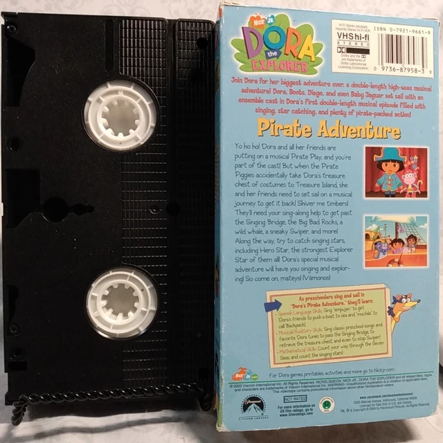 DORA THE EXPLORER Pirate Adventure VHS Video Tape 2004 Nick Jr ...