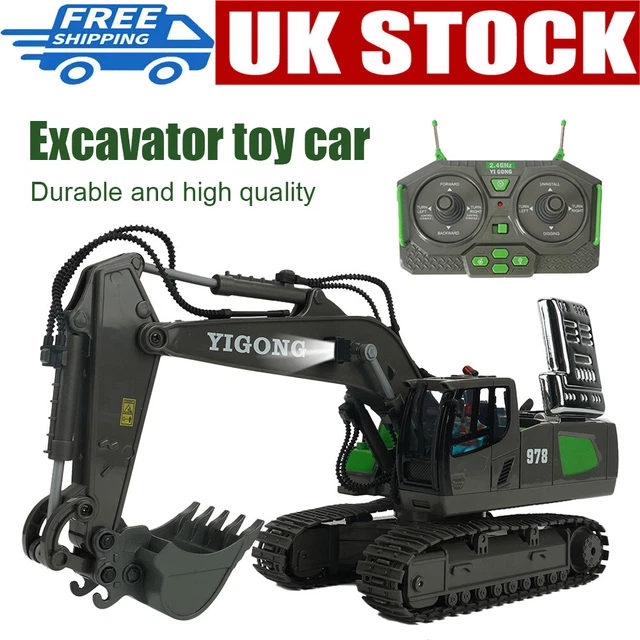 REMOTE CONTROLLED EXCAVATOR Toy RC Excavator with Metal Shovel 680 ...