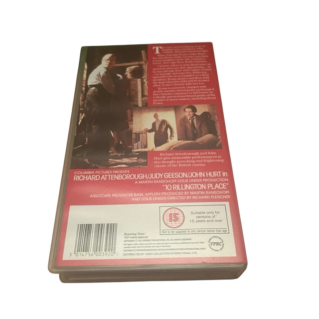 10 RILLINGTON PLACE - Richard Attenborough - PAL VHS Video Tape £6.25 ...