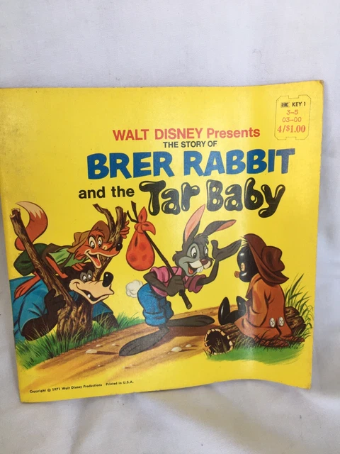 VINTAGE WALT DISNEY Brer Rabbit And The Tar Baby Golden Press Story ...