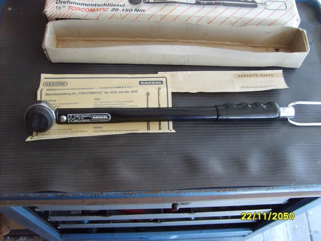 GEDORE RAHSOL DREHMOMENTSCHLÜSSEL 20-150 Nm Knarrenfunktion Torcomatic ...