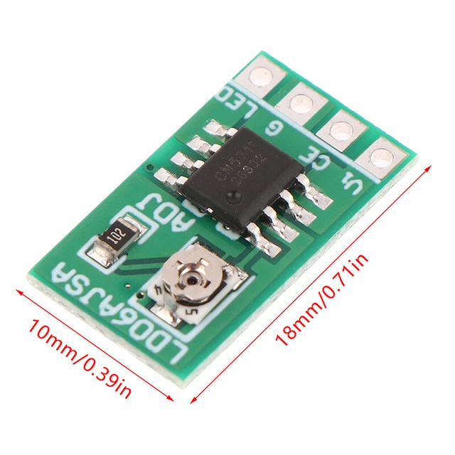 DC 3.3V 3.7V 5V LED Driver 30-1500MA Constant Current Adjustable Module ...