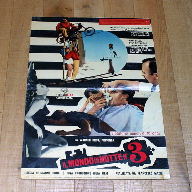 IL MONDO DI NOTTE 3 poster fotobusta affiche Movie Documentario Proia ...