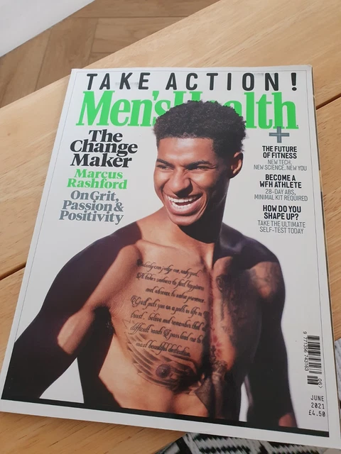 MARCUS RASHFORD MEN'S Health Magazine June 2021 Edition £3.99 - PicClick UK