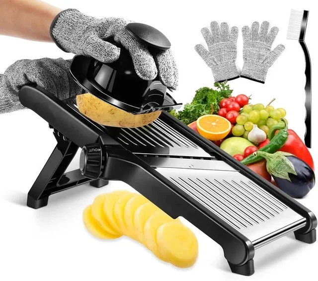 PROFESSIONAL MANDOLIN SLICER Vegetable Food Fruit Chopper Gretar Tool ...