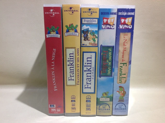 LOT 5 VHS du dessin animé TV Franklin Universal TF1 Vidéo année 1999 ...