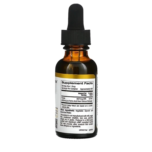 FOLINIC ACID CALIFORNIA Gold Nutrition Plus Natural Detox Removes ...