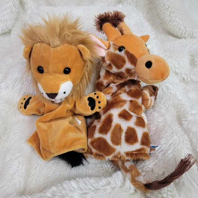 KEYCRAFT PUPPET PALS Hand Puppet Lion and Giraffe Plush Lot of 2 EUC $8 ...