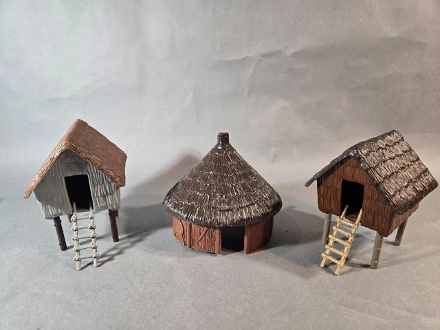 MARX REISSUED DAKTARI Jungle Jim Tarzan Jungle Vietnam Huts $45.00 ...