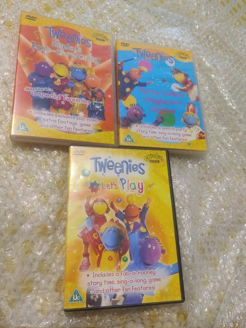 3 TWEENIES DVD bundle - Let's Play- party games laugh and giggles-music ...