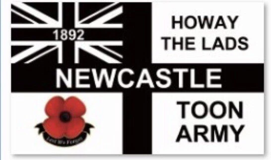 NEWCASTLE FLAG - Toon Toon Army 5ft x 3ft Newcastle Football Flag Brand ...