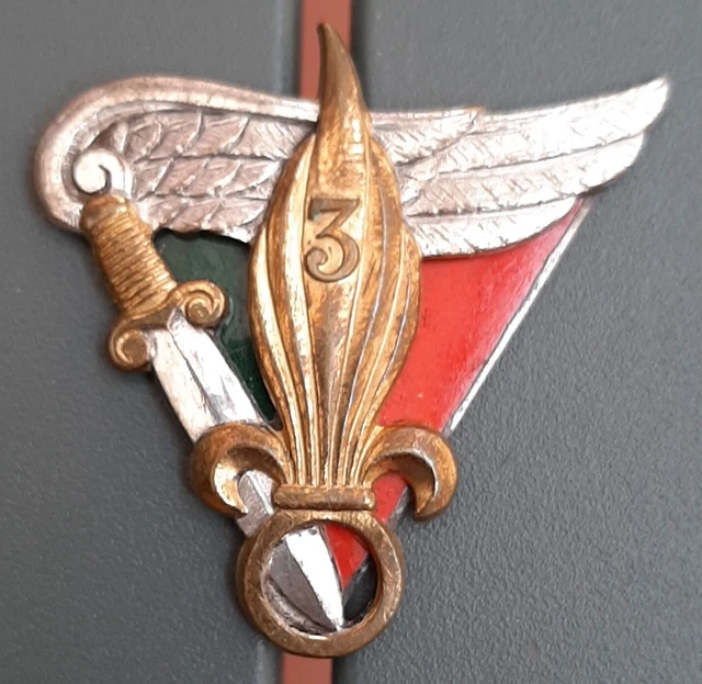 INSIGNE 3° BEP Parachutiste Drago Rom. Indochine Légion Etrangère ...