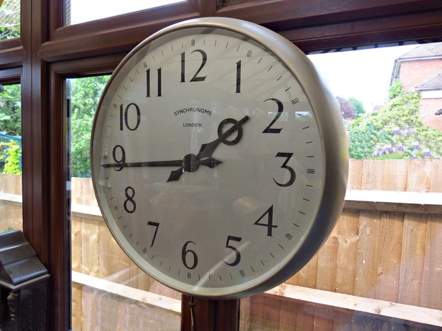 VERY LARGE VINTAGE SYNCHRONOME CLOCK. EX Jack Barclay Rolls Royce ...