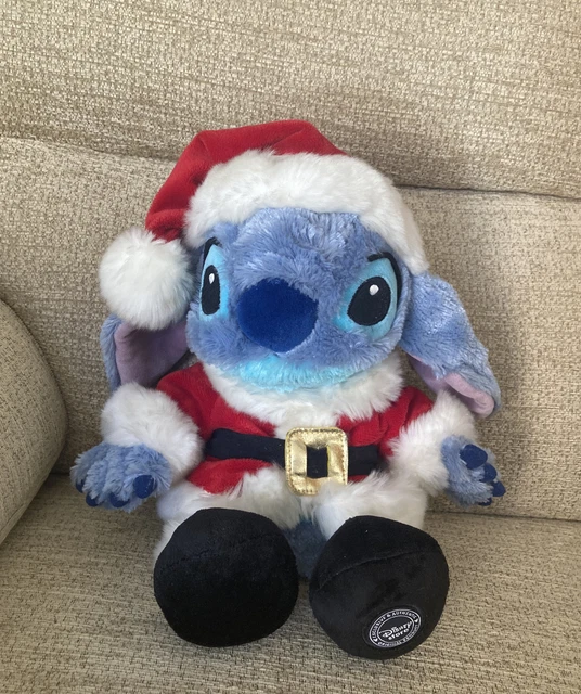 THE DISNEY STORE Lilo & Stitch Christmas Santa Stitch Plush Soft Toy ...