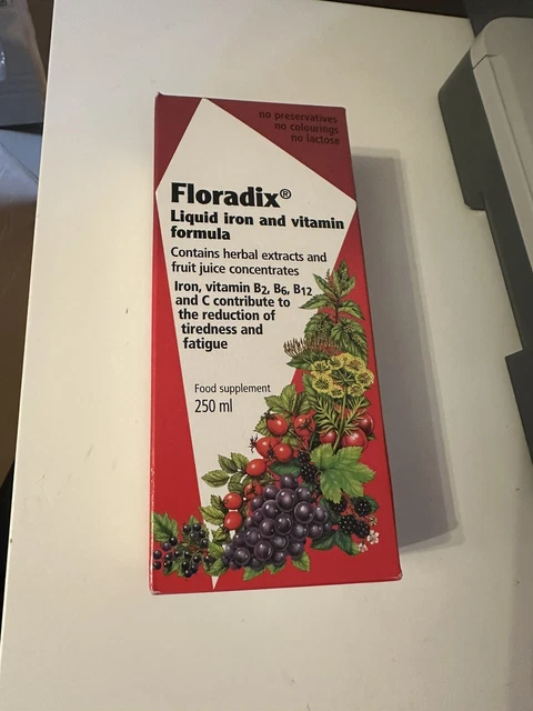 FLORADIX LIQUID IRON And Vitamin Formula 250ml £14.99 - PicClick UK