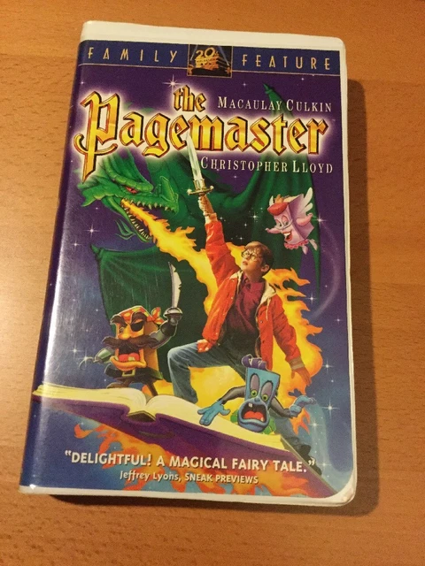 THE PAGEMASTER (VHS, 1995, Clamshell) Macaulay Culkin 8641 Fox Family ...