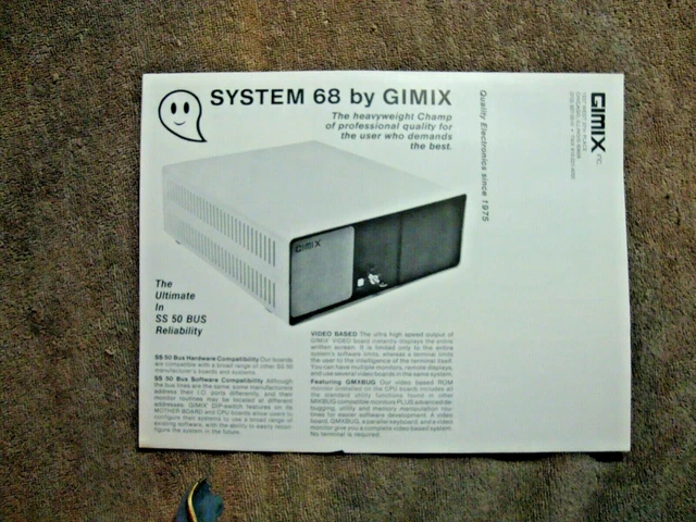 BROCHURE DÉPLIANTE 8 pages GIMIX System 88 cartes pilotes Opto Ghost ...