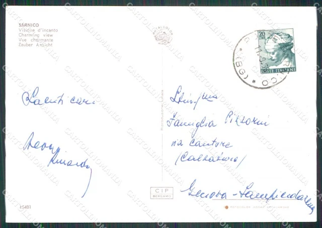 BERGAMO SARNICO LAGO d'Iseo Visione d'Incanto FG cartolina RT4283 EUR 5 ...
