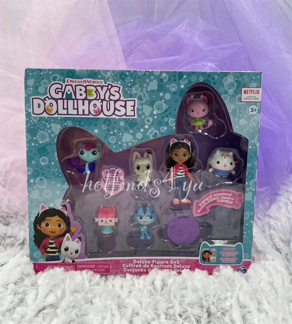 GABBY'S DOLLHOUSE DELUXE Figures Set MerCat Cakey Catrat Fairy Pandy ...