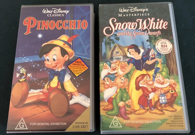 PINOCCHIO & SNOW White Vintage Vhs Sealed, Never Been Opened Or Played ...